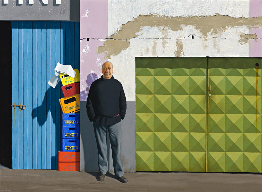 Jeffrey Smart, Self Portrait at Papini's.jpg | Fine Art Auction House ...