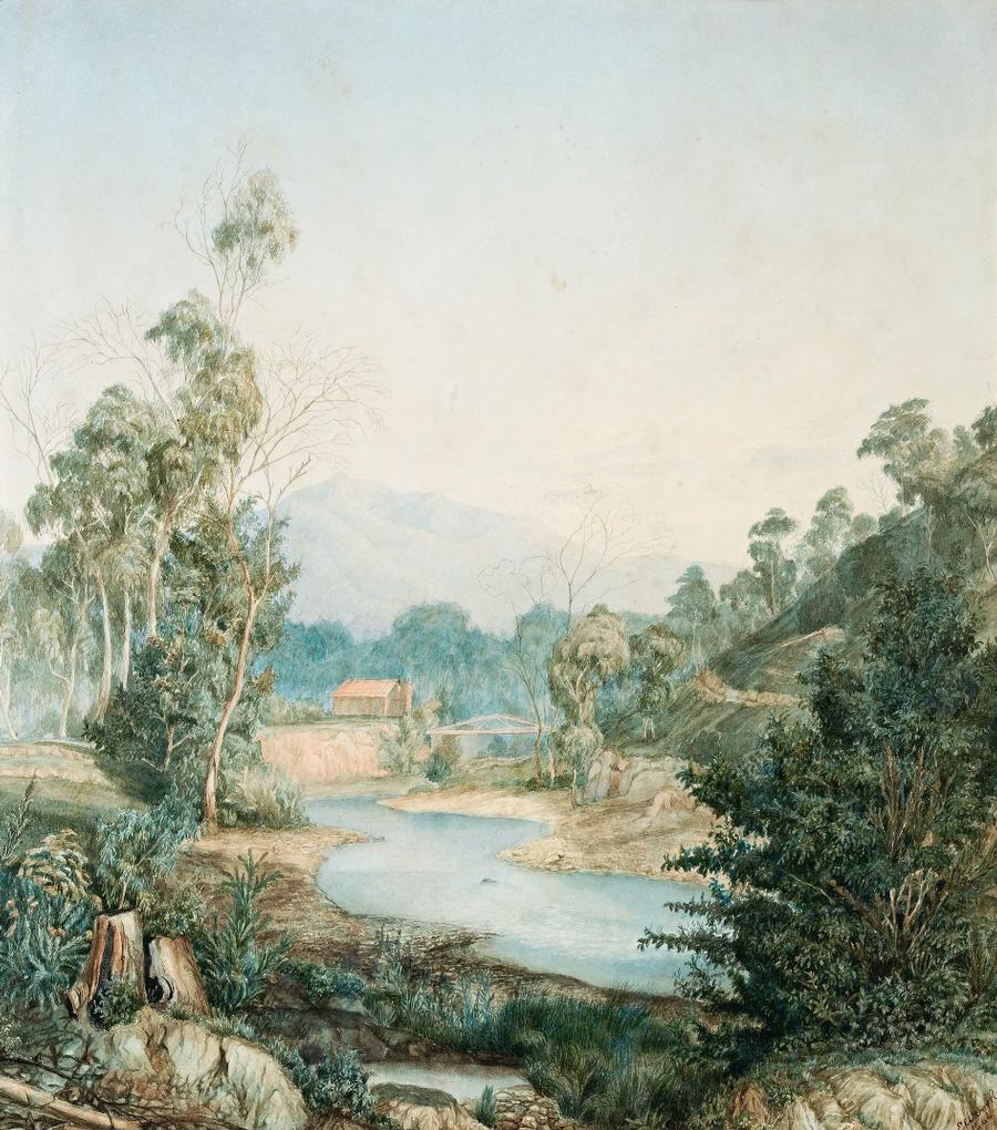 VICTORIAN RIVER SCENE, 1864 | Deutscher and Hackett