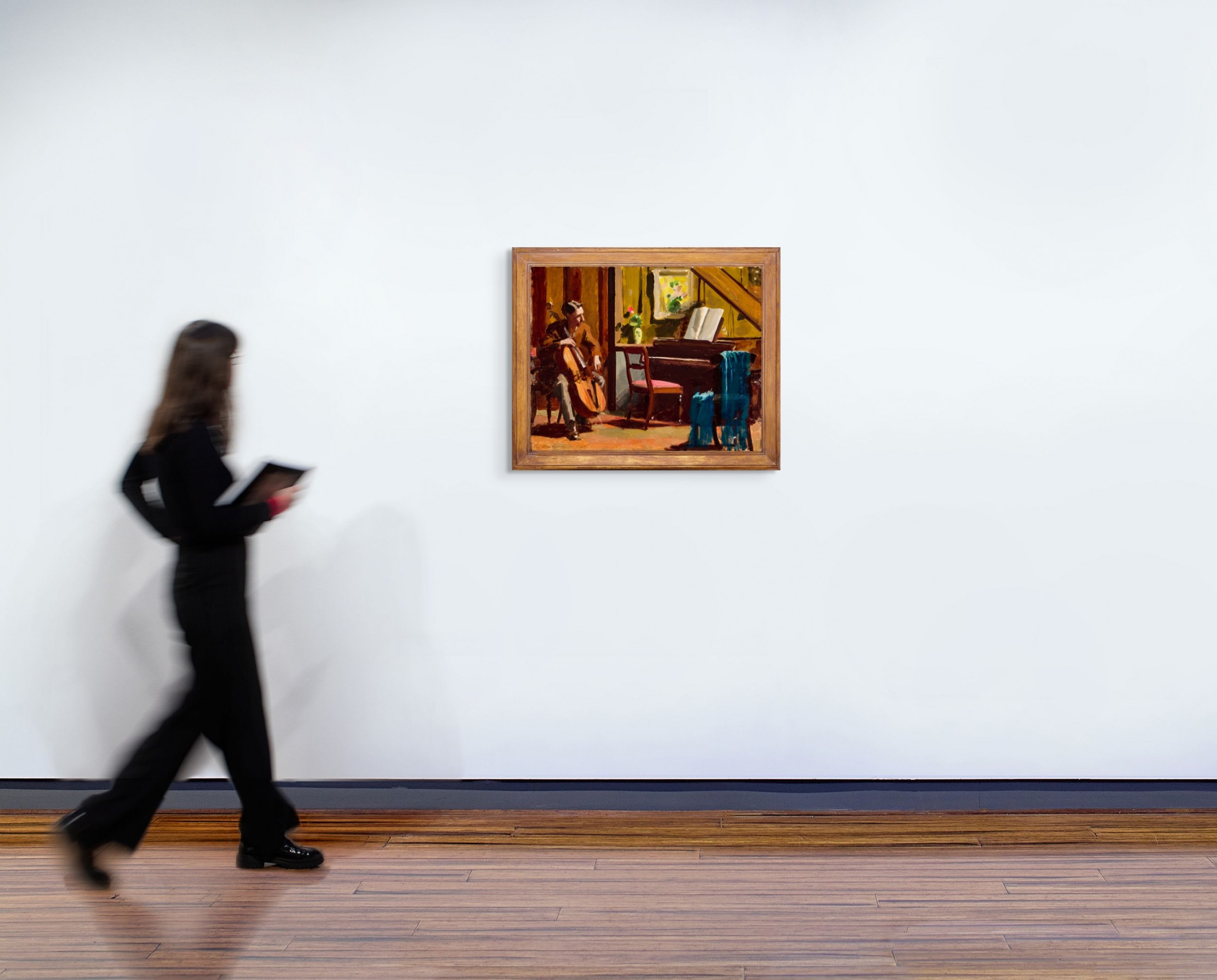 INTERIOR WITH CELLO PLAYER (GRAEME INSON), 1949 | Deutscher and Hackett