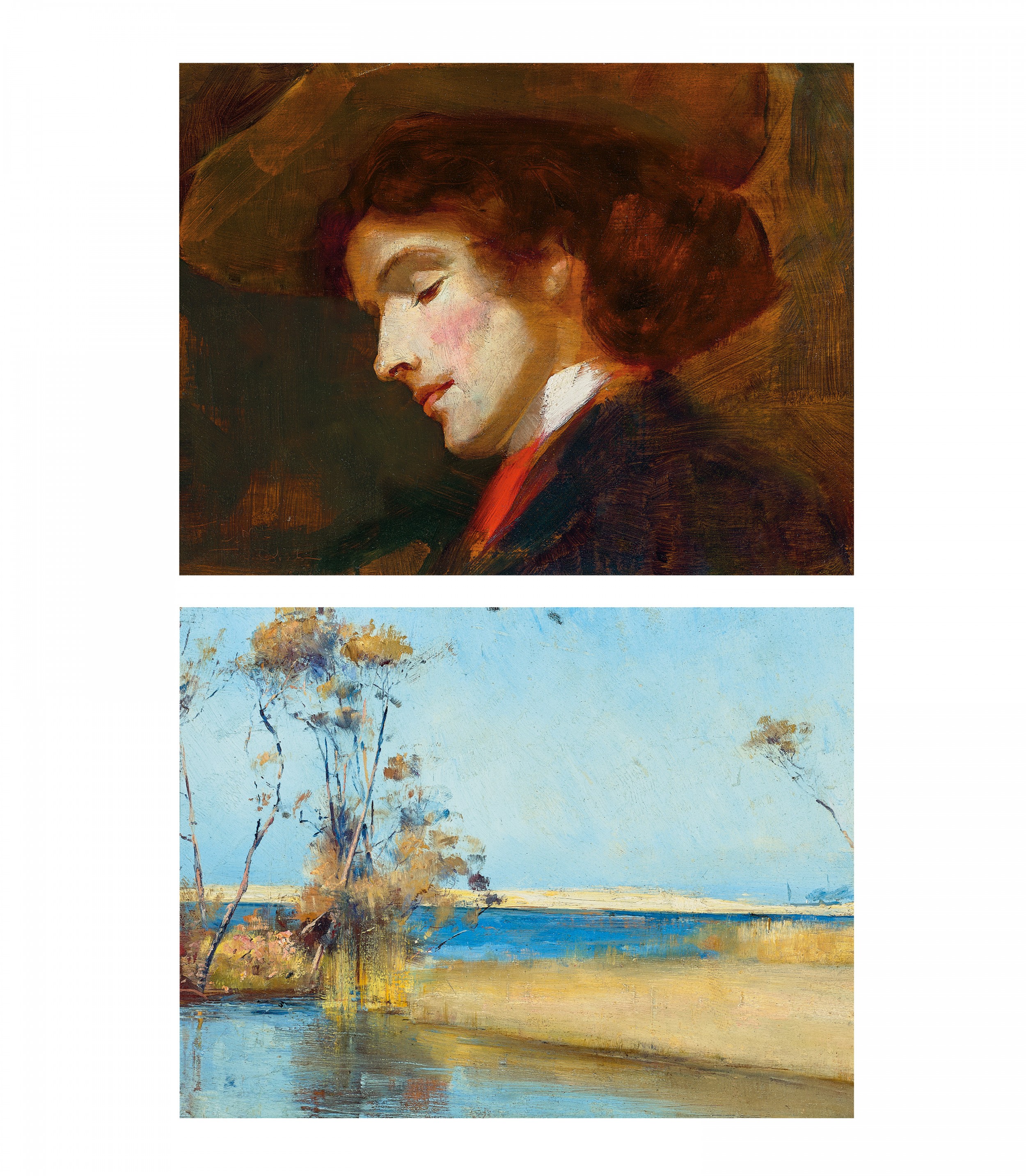 PORTRAIT OF EILEEN (VERSO: COASTAL LANDSCAPE), c.1892 | Deutscher and ...